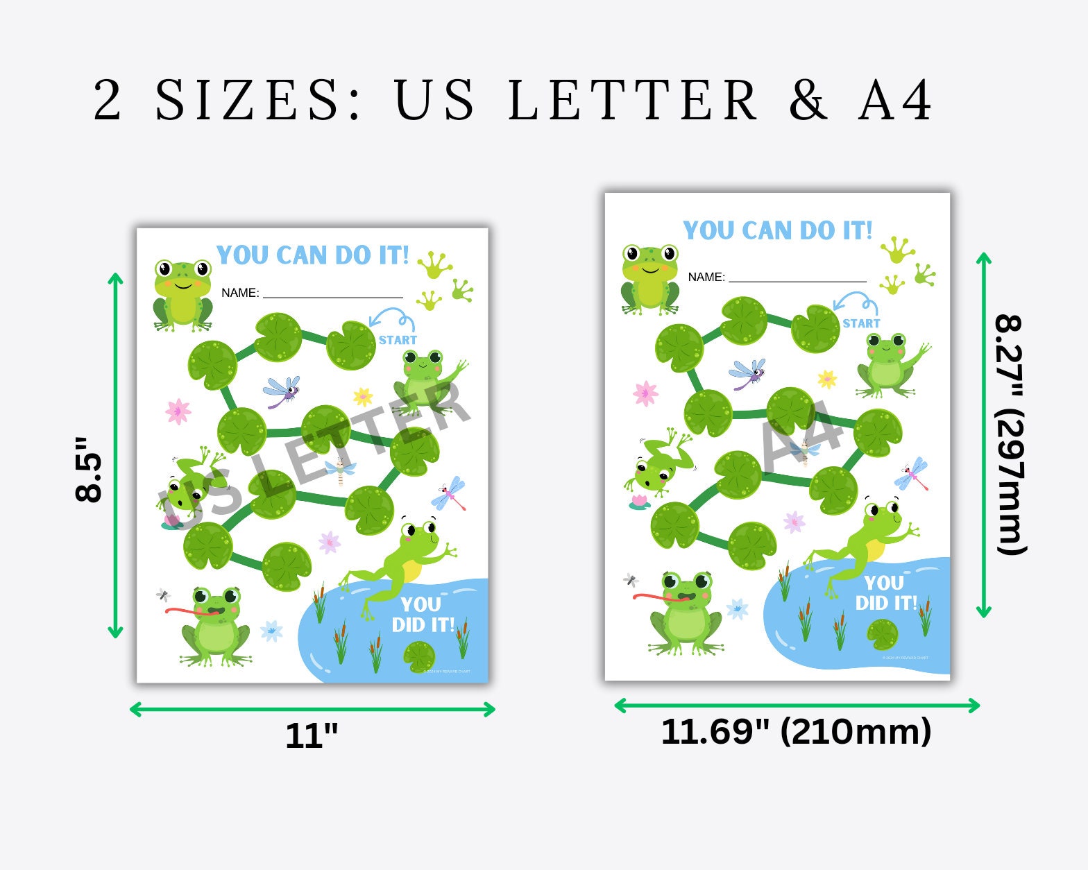 Frog Reward Chart, Printable Potty Training Chart for Toddlers ...