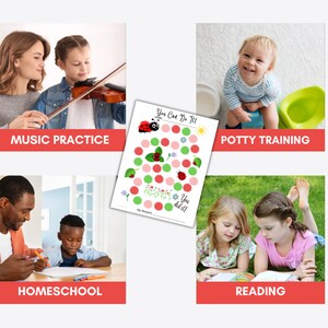 Printable Ladybug Reward Chart: Kids Behavior & Potty Training (digital ...