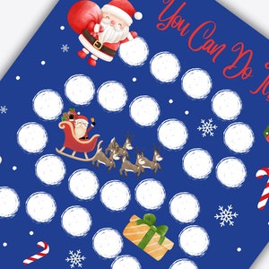 Christmas Reward Chart Printable Kids Reward Chart, Santa Potty ...