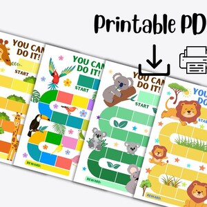 Printable Zoo Animal Reward Chart, Bundle, Jungle Reward Chart, Zoo ...