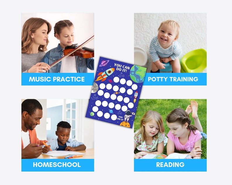 Outer Space Reward Chart Printable, Astronaut Sticker Chart, Toddler ...