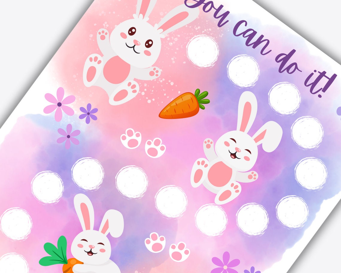 5 Easter Reward Chart Bundle Bunny Potty Training Chart - Etsy