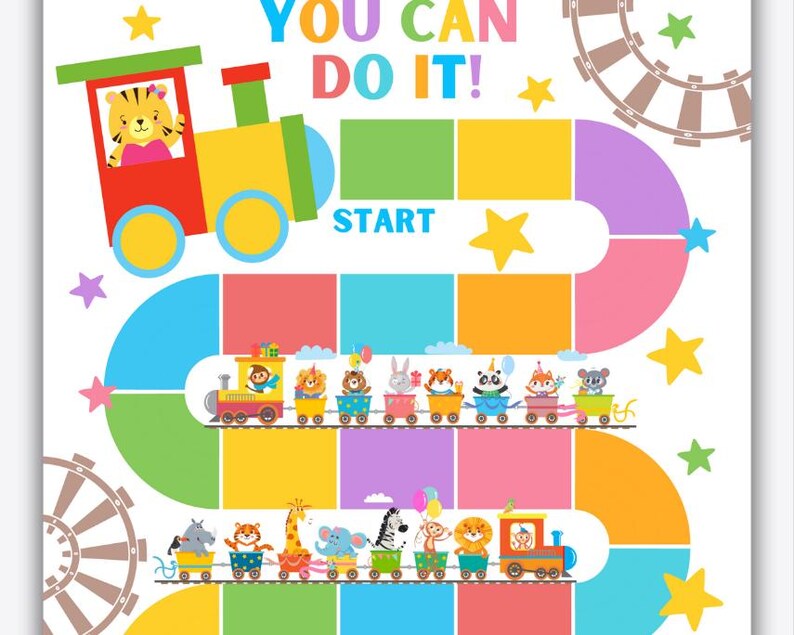 Train Reward Chart: Kids Behavior & Potty Training (digital Download ...