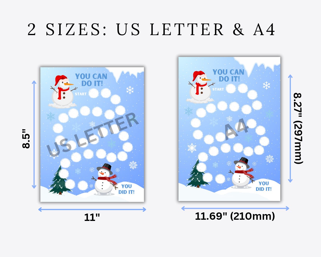 Reward Chart Kid Printable, Snowman Sticker Chart, Winter Reward Chart ...