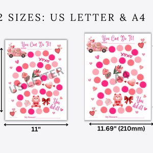 Valentine Reward Chart, Printable Heart Reward Chart, Reward Chart ADHD ...