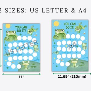 Frog Printable Reward Chart: Potty Training, Behavior (PDF) - Etsy