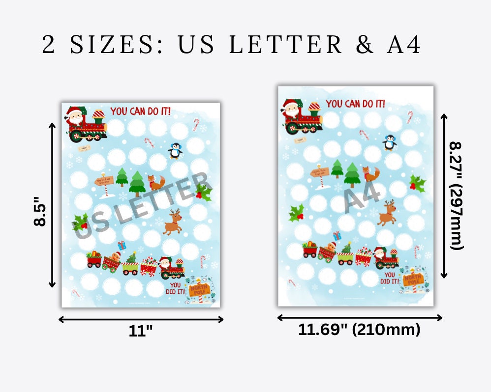 Christmas Train Reward Chart: Potty Training, Behavior (PDF) - Etsy