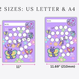 Butterfly Reward Sticker Chart, Toddler Reward Chart, Printable Potty ...