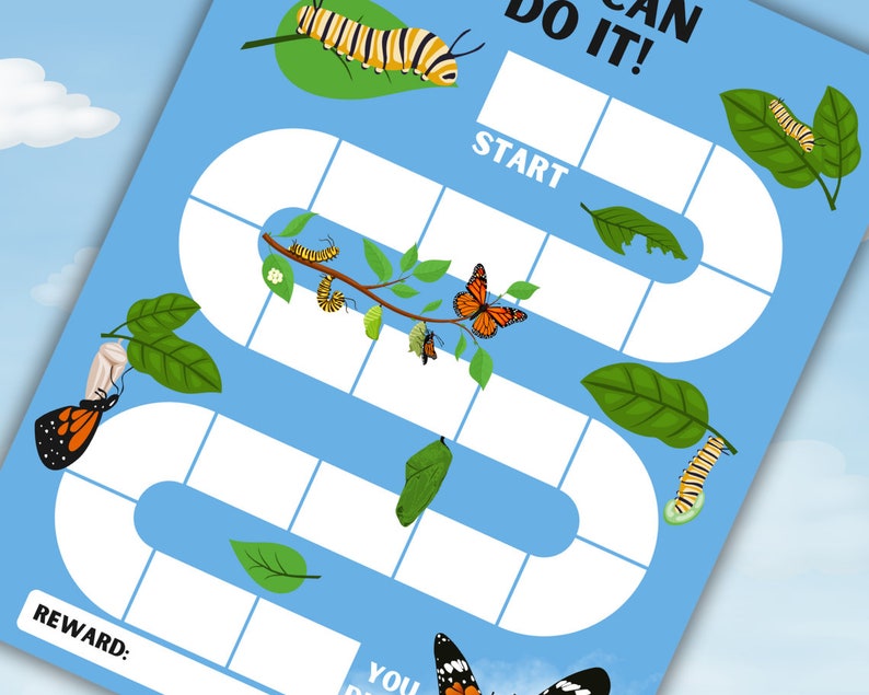 Printable Caterpillar Reward Chart Transform Into a - Etsy