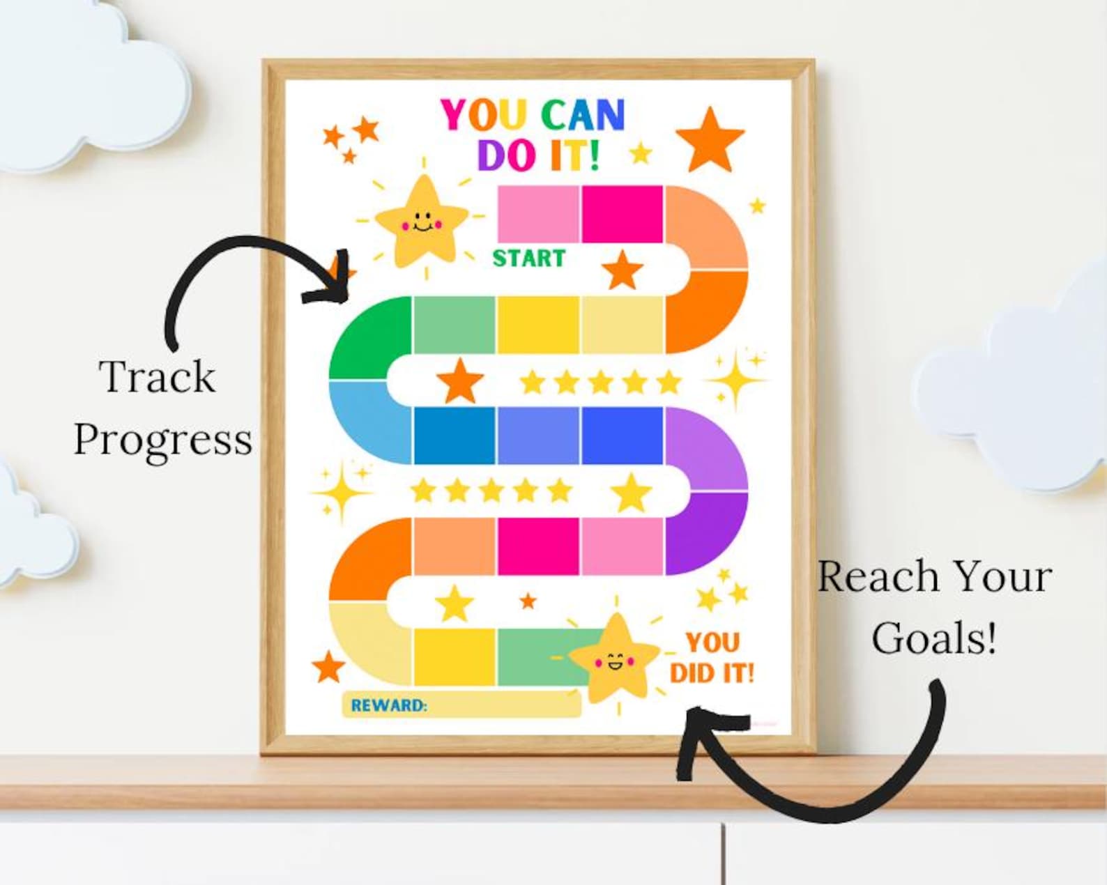 Reward Chart Printable, Sticker Chart, Good Behavior, Points System ...