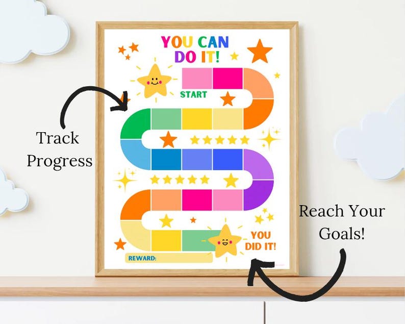 Reward Chart Printable, Sticker Chart, Good Behavior, Points System ...