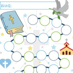 Bible Reading Reward Chart: Christian Habit Tracker (PDF Printable) - Etsy