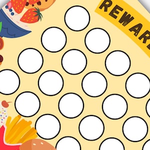 Printable Food Reward Chart for Kids Printable Yummy Food - Etsy Canada