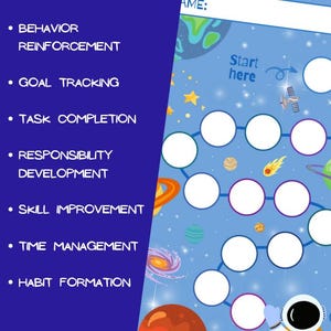 Outer Space Astronaut Reward Chart, Kids Sticker Chart, Space Themed ...