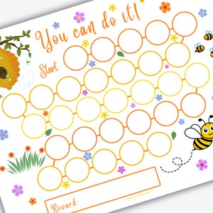 Printable Bee Reward Chart, Honey Bee Behavior Chart, Reward Chart Kids ...