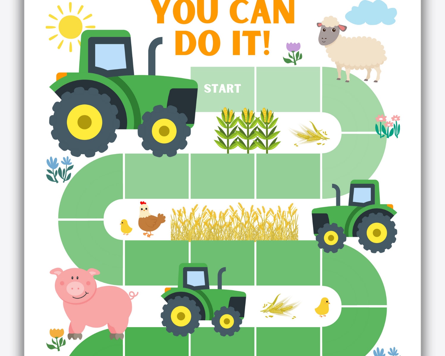Printable Tractor Reward Chart, Potty Training Chart, Sticker Chart ...