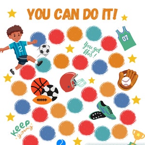 Printable Sports Reward Chart for Kids (PDF) - Etsy