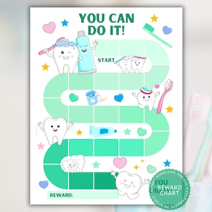 Reward Chart, Brush Your Teeth Reward Chart, Kids Reward Chart, Teeth ...