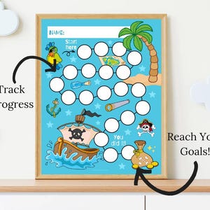 Printable Pirate Reward Chart for Boys: Kids Behavior Tracker (PDF) - Etsy
