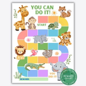 Zoo Animals Reward Chart: Kids Behavior & Potty Training (PDF) - Etsy