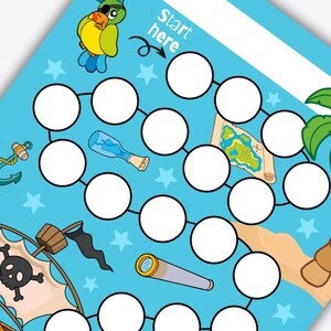 Printable Pirate Reward Chart for Boys: Kids Behavior Tracker (PDF) - Etsy