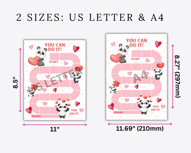 Printable Valentine Reward Chart, Kids Reward Chart, Potty Training ...