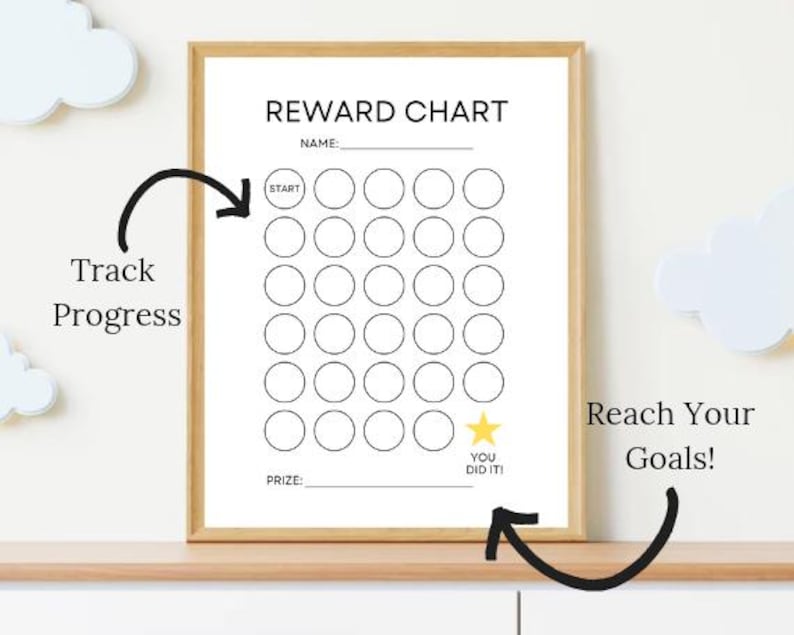 Printable Reward Chart, Potty Training Chart, Star Sticker Chart ...