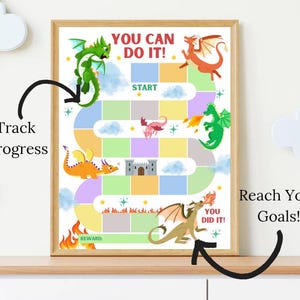 Dragon Reward Chart, Sticker Chart, Behavior Chart, Potty Training ...