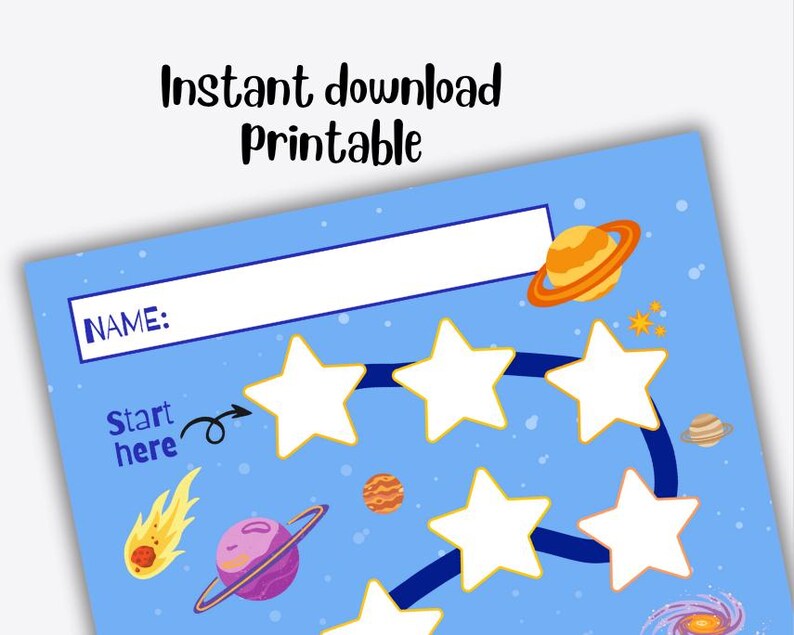 Outer Space Reward Chart: Rocket Theme, Toddler Habit Tracker (PDF) - Etsy