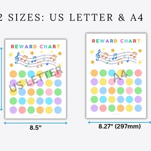 Music Practice Reward Chart: Kids Habit Tracker (printable Download) - Etsy