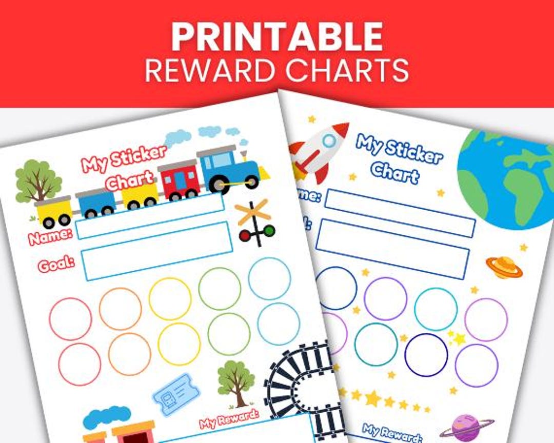 Classroom Reward Charts Bundle Train and Space Behavior Charts ...