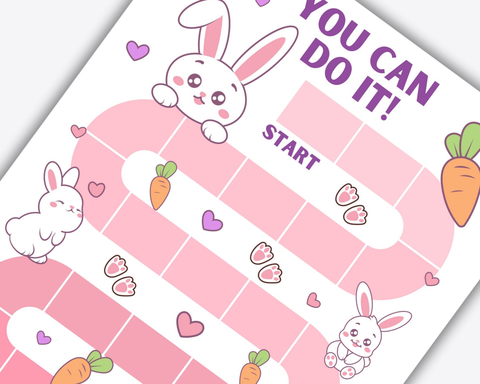 Bunny Reward Chart Printable Kids Reward Chart, Girls Sticker Chart ...