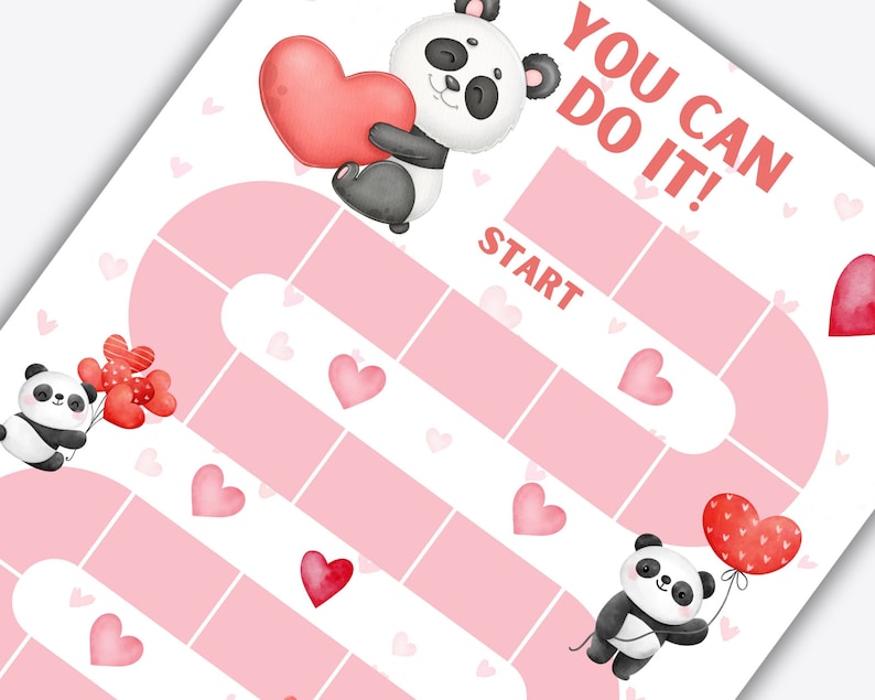 Printable Valentine Reward Chart, Kids Reward Chart, Potty Training ...