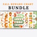 Printable Fall Reward Chart Bundle: Autumn Classroom Behavior Tracker ...
