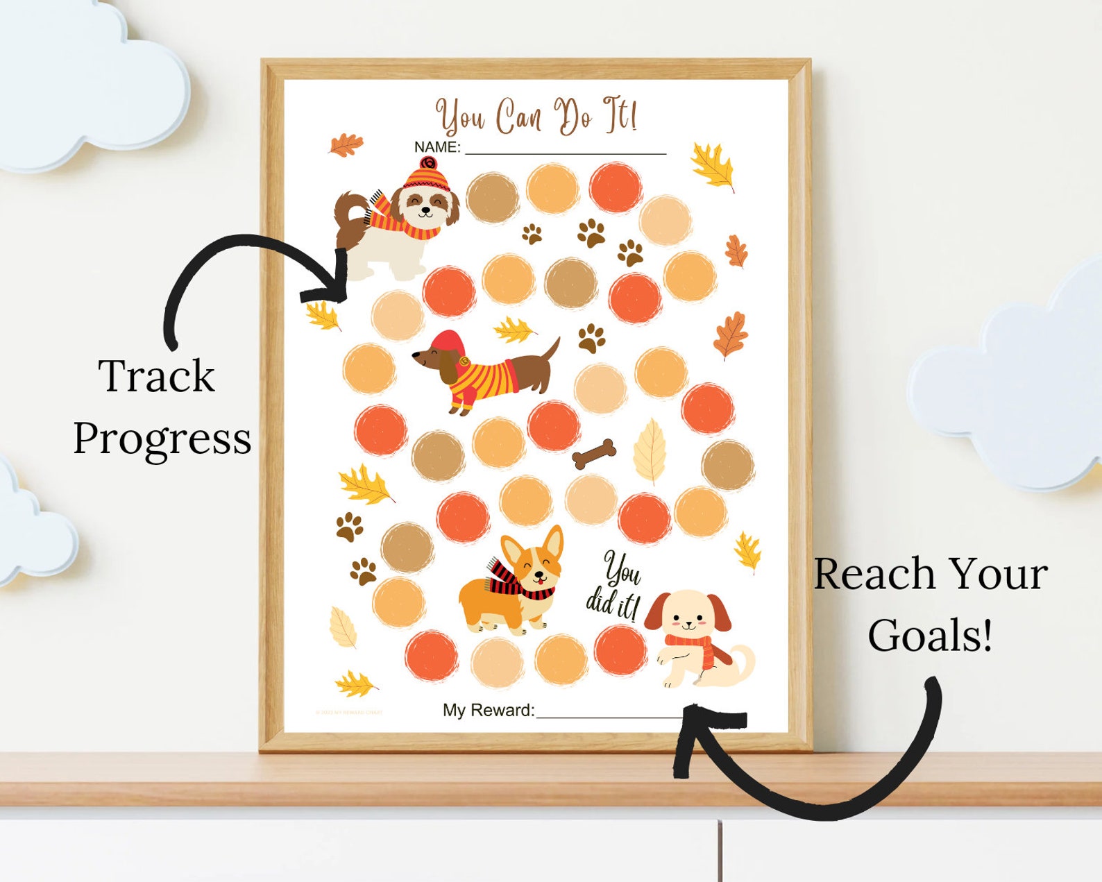 Printable Fall Reward Chart Bundle: Autumn Classroom Behavior Tracker ...