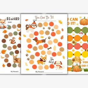 Printable Fall Reward Chart Bundle: Autumn Classroom Behavior Tracker ...