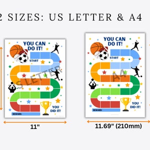 Sports Reward Chart Printable Kids Reward Chart, Boys Behavior Chart ...