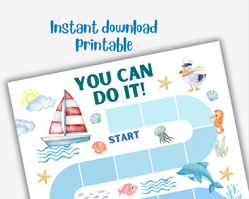 Nautical Kids Reward Chart: Printable Behavior & Chore Tracker (PDF) - Etsy