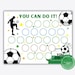 Soccer Reward Chart for Boys, Behavior Chart, Kids Sticker Chart, Goal ...