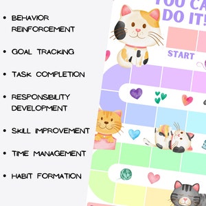 Printable Cat Reward Chart, Potty Training Chart, Kids Reward Chart ...