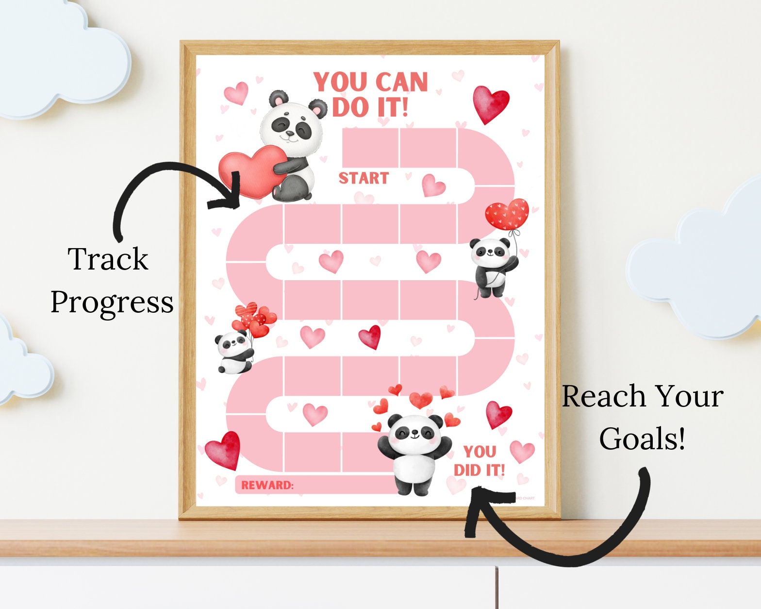 Printable Valentine Reward Chart, Kids Reward Chart, Potty Training ...