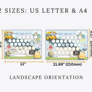 Printable School Reward Chart for Kids, Toddler Preschool, Classroom ...