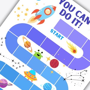 Space Sticker Chart, Outer Space Reward Chart, Kids Reward Chart ...
