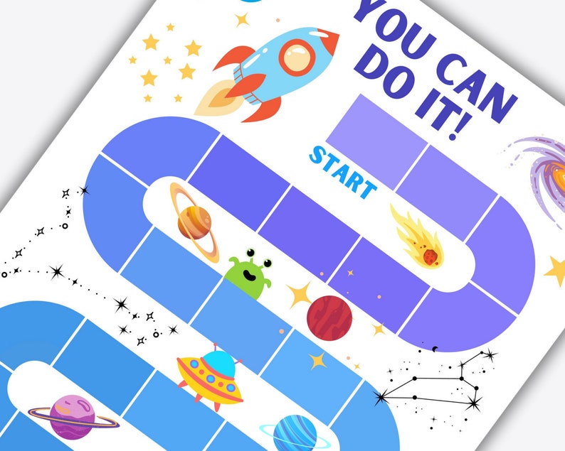 Space Sticker Chart, Outer Space Reward Chart, Kids Reward Chart ...