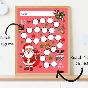Santa Christmas Reward Chart: Printable Habit Tracker (digital Download ...