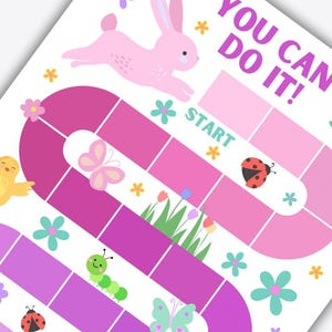 Bunny Reward Chart for Kids: Spring Easter Potty Training (PDF, PNG ...