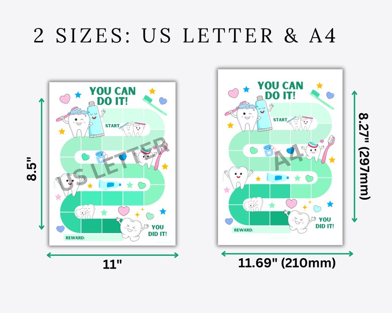 Reward Chart, Brush Your Teeth Reward Chart, Kids Reward Chart, Teeth ...