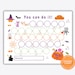 Halloween Reward Chart, Printable Kids Reward Chart, Spooky Sticker ...