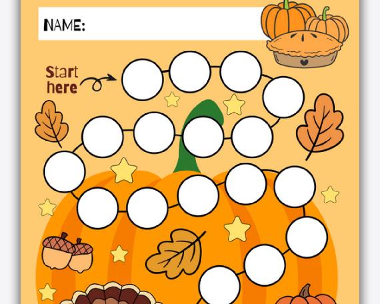 Fall Turkey Reward Chart: Thanksgiving Potty Training (printable) - Etsy