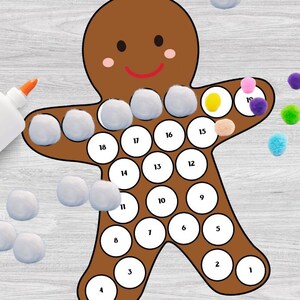 Printable Christmas Countdown, 25 Days Until Christmas, Gingerbread ...